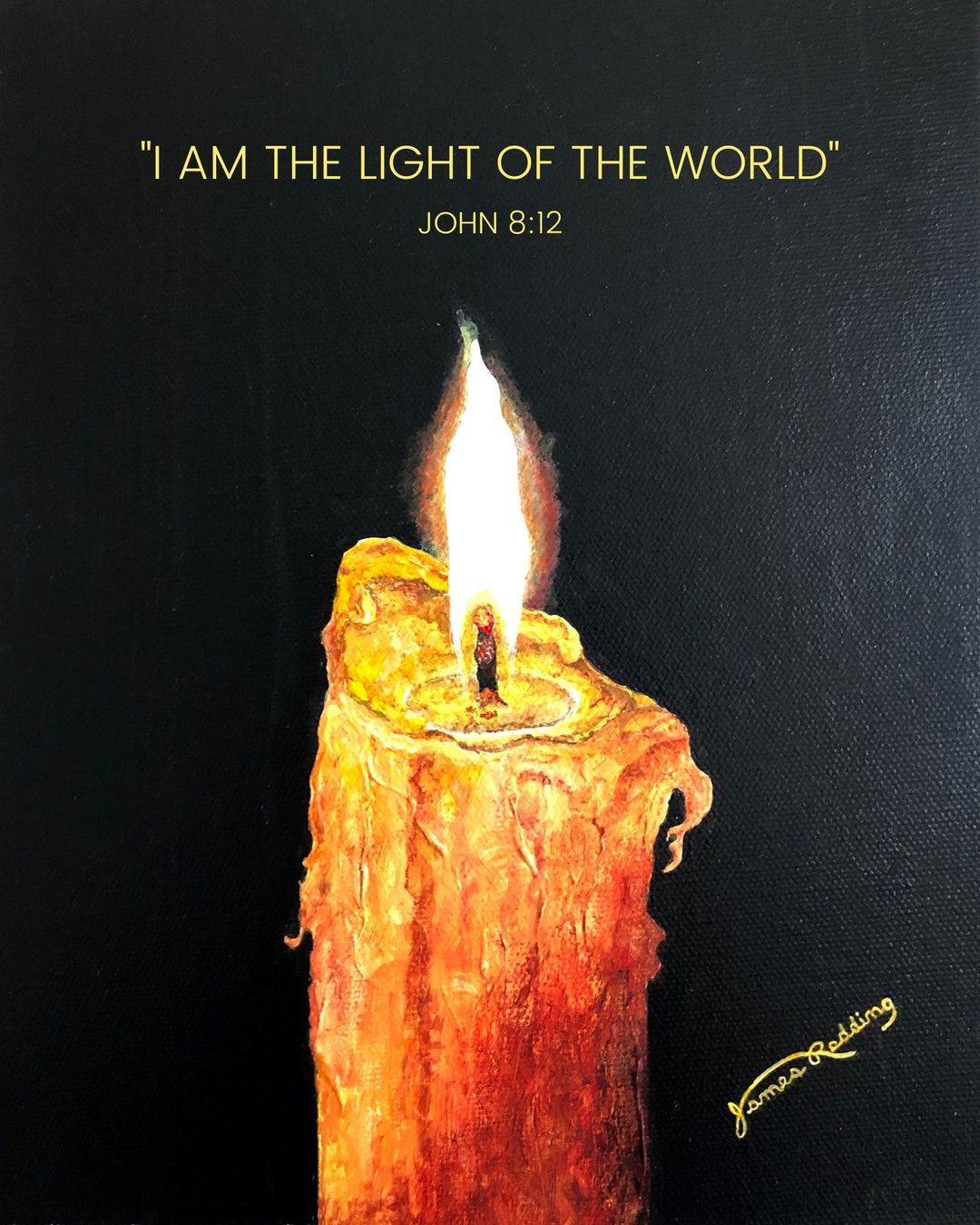Candle Painting - Bible Verse Painting - Christmas Candle Art ...