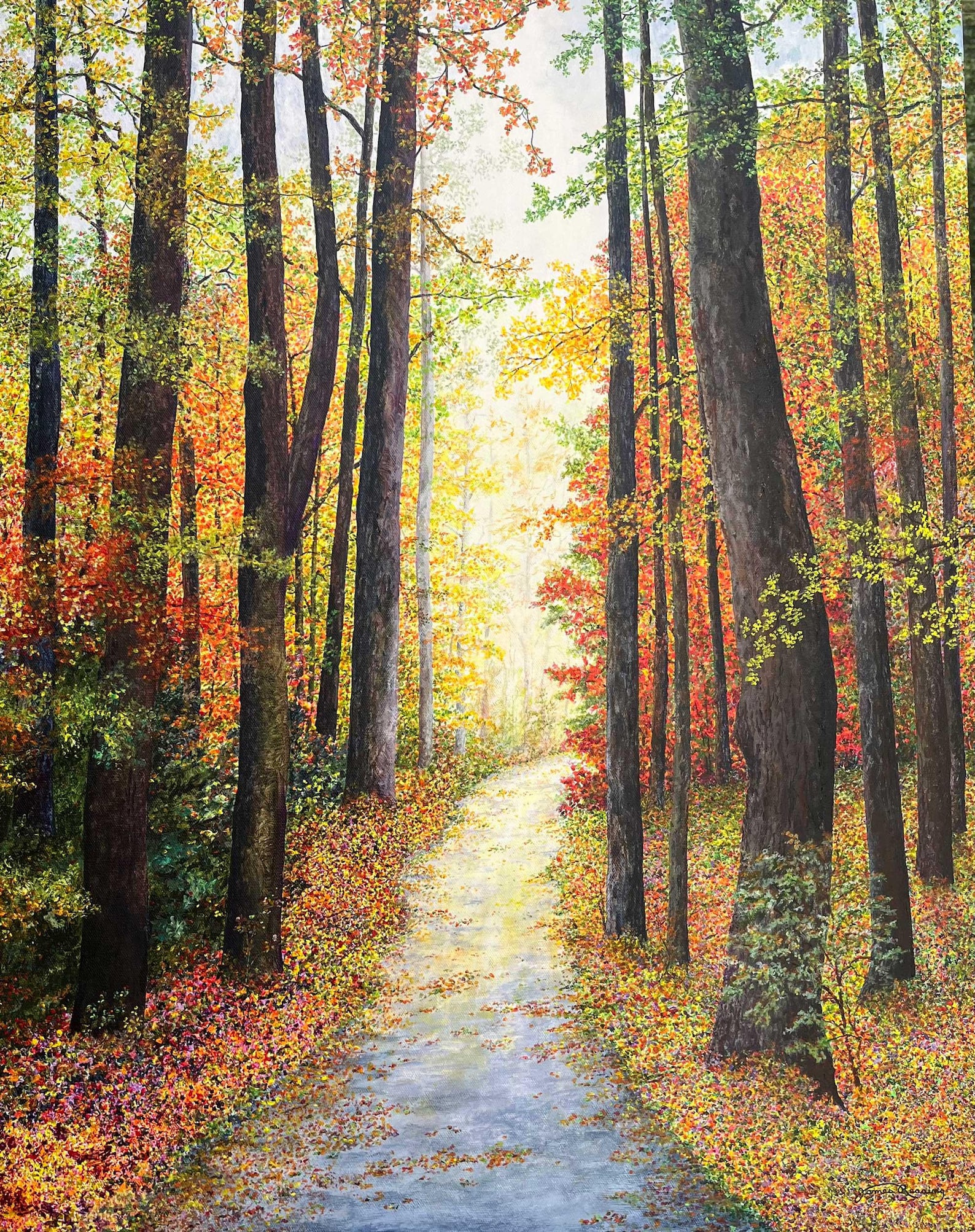 Fall Forest Art - Autumn Painting - Fall Landscape - Peaceful Painting ...