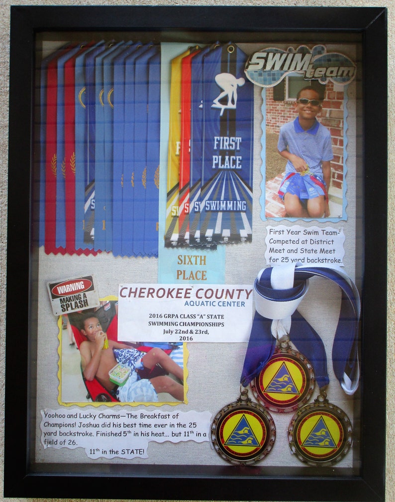 Case for Ribbon Display, Swim Ribbon Display, Athletic Ribbon Display ...