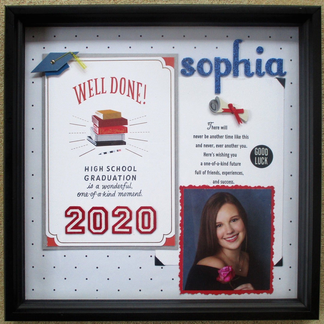 High School Graduate Shadowbox, Graduation Shadowbox, Well Done ...