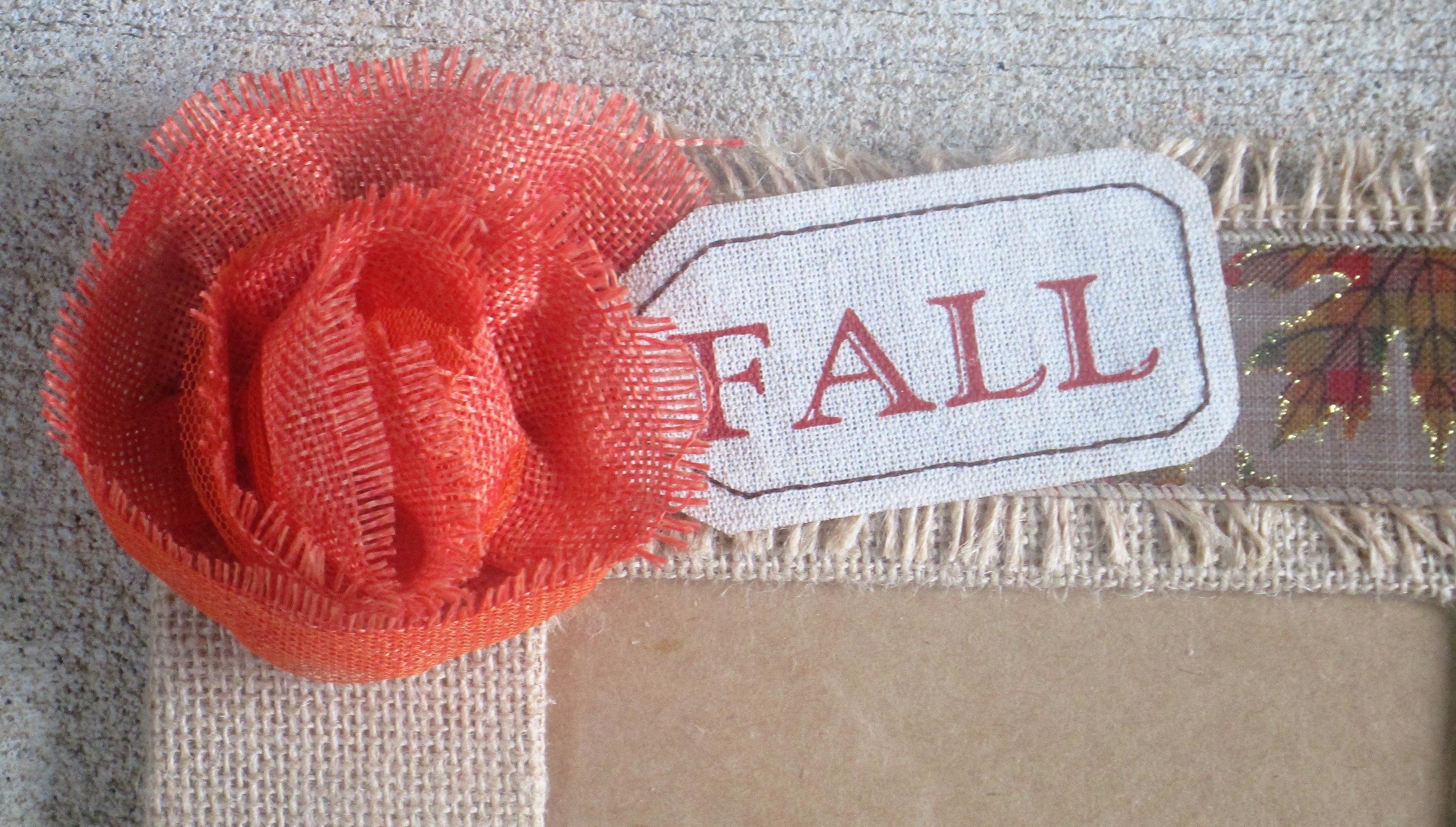 Fall Burlap Frame 4x6, Fall Leaf Frame, Fall Sign, 4x6 Picture Frame ...