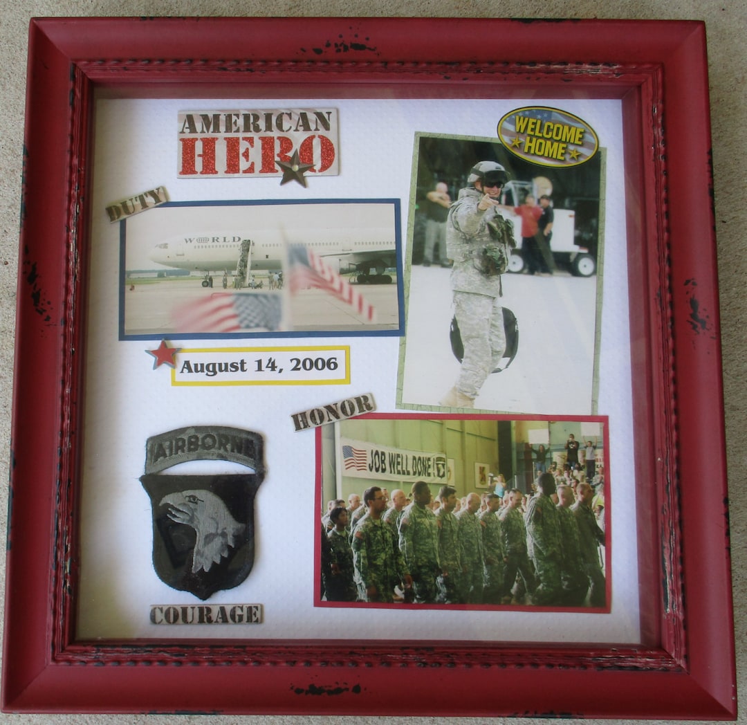 Custom Military Shadow Box: 101st Airborne Veteran Gift - Etsy