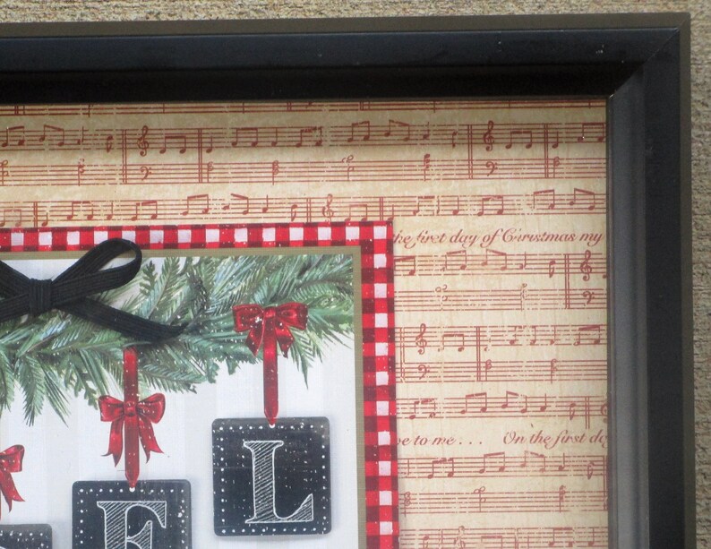 Noel Christmas Card Christmas Shadow Box Christmas Card - Etsy