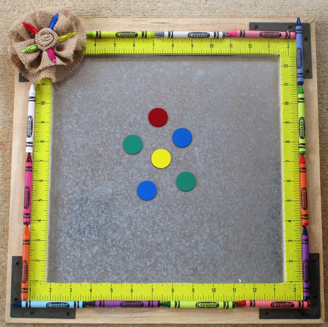 Crayon Magnetic Teacher Board: Ruler Frame, Classroom Decor - Etsy