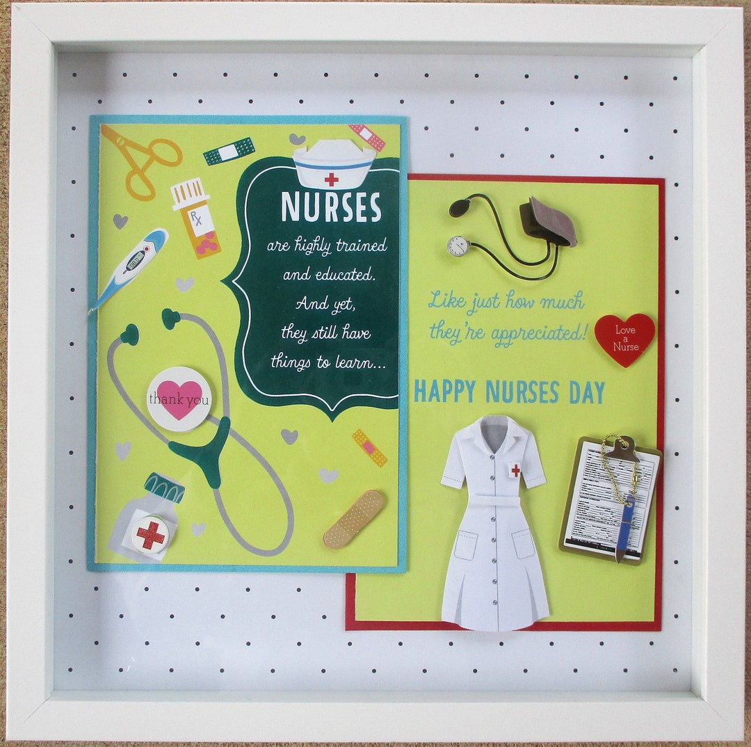National Nurses Day 2025, Nurse Appreciation Gift, Nurse Shadowbox ...