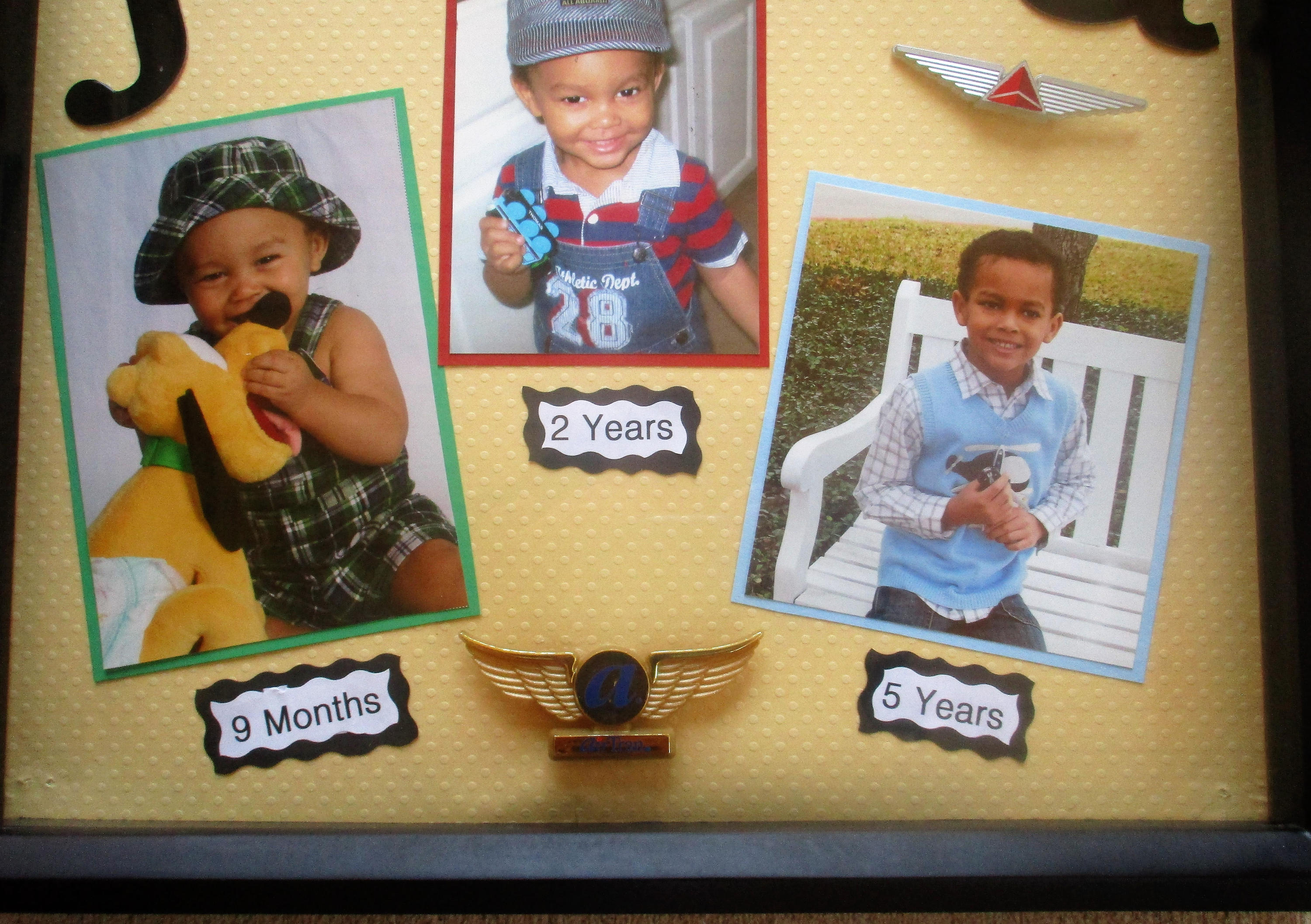 Personalized Shadow Box for Boy, Airplane Shadow Box, Airplane Wings ...