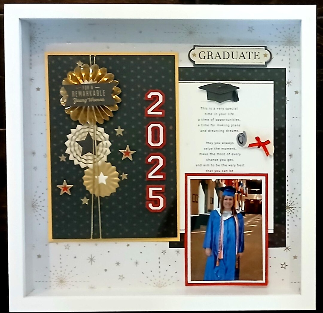 Buy 2025 Girl Graduation Shadowbox, 2025 Girl Graduation Gift ...