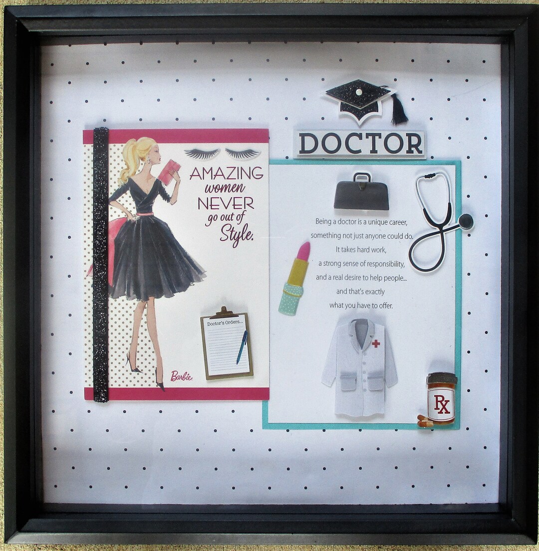 Doctor Graduate Shadowbox, Girl Doctor Shadowbox, Medical Degree Frame ...