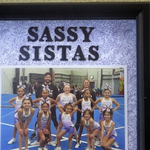 Cheerleading Shadow Box, Custom Team Gift, Cheer Coach Gift, Lavendar ...
