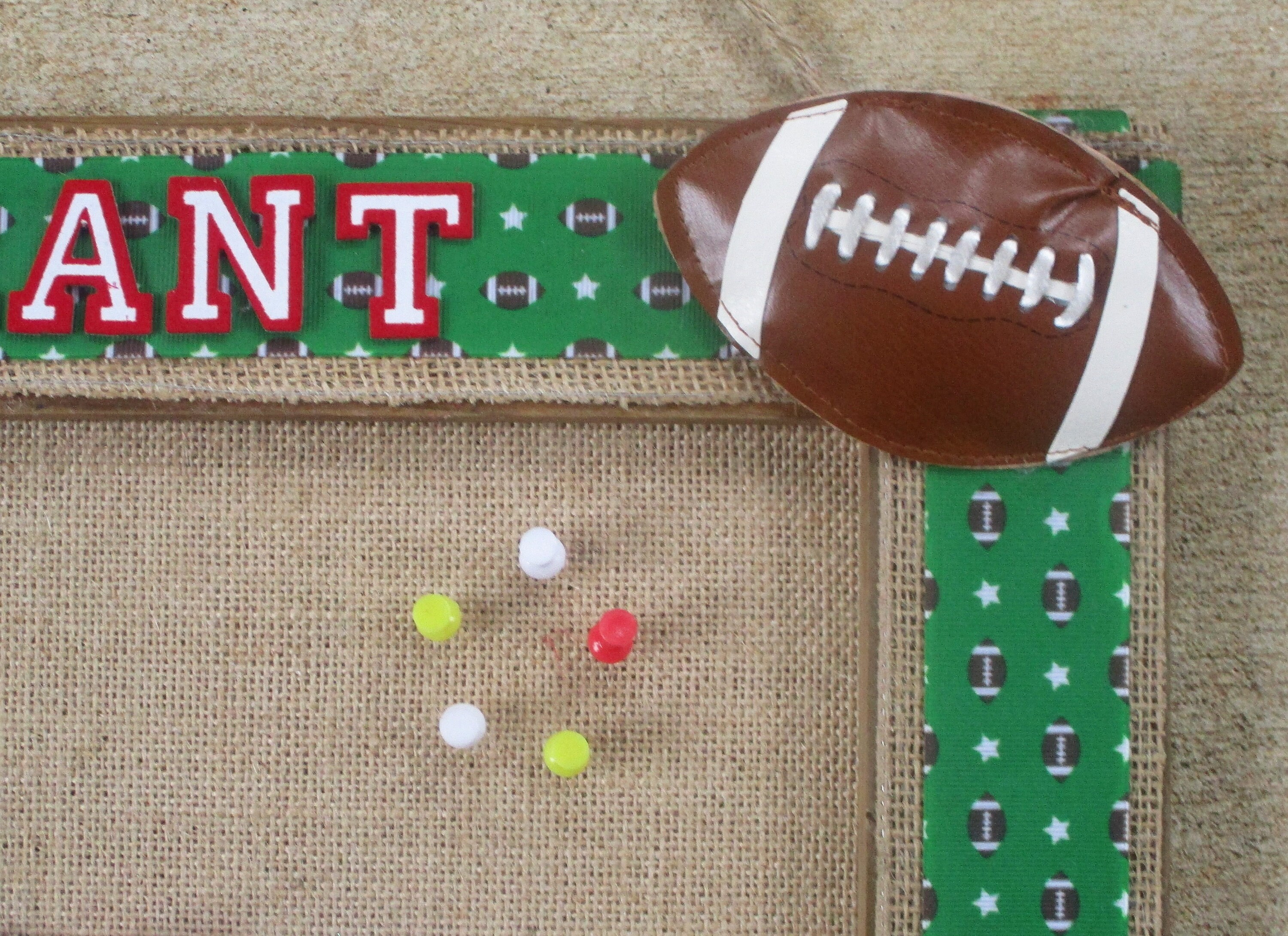 Football Bulletin Board, Touchdown Football Pin Board, Boy Bedroom ...