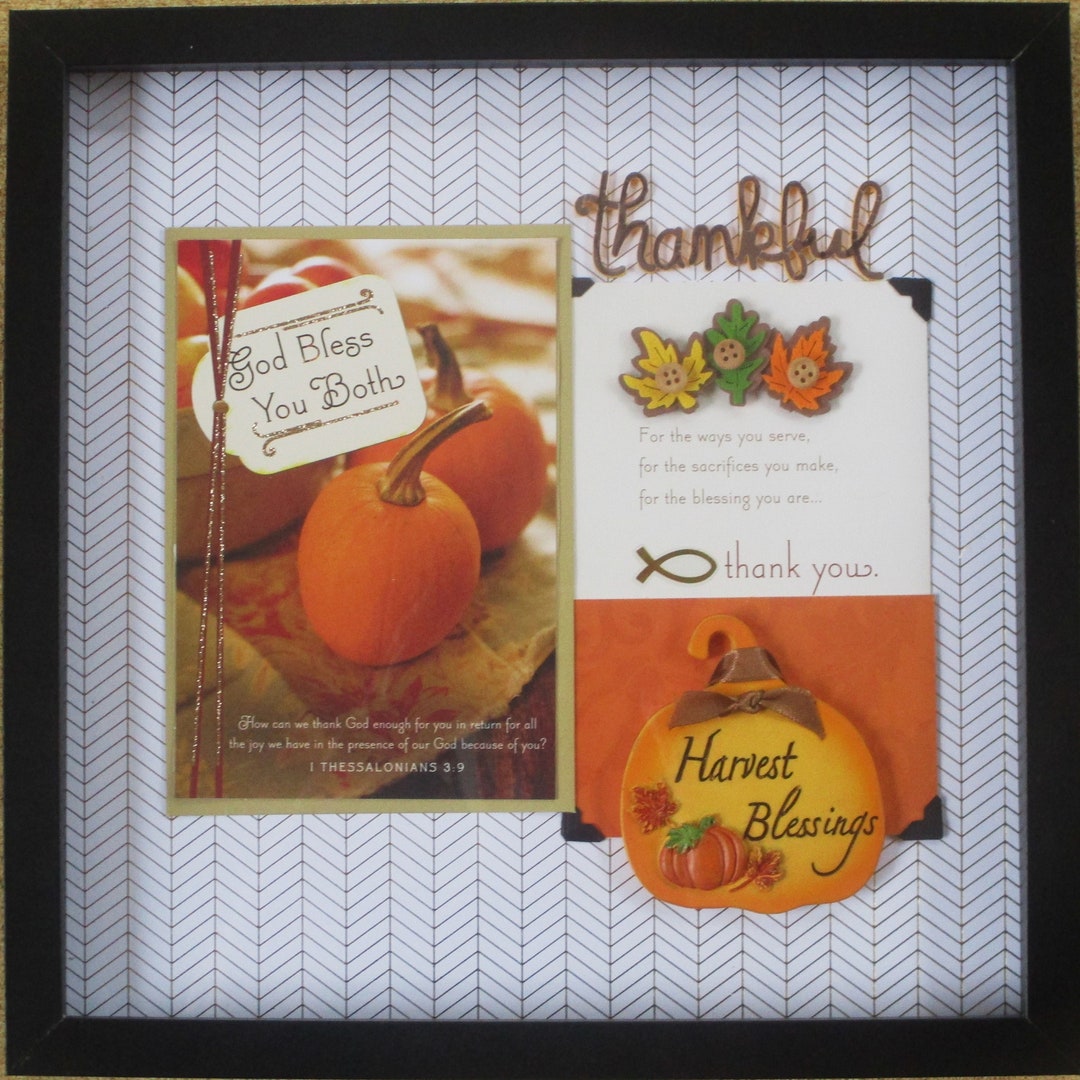 Pastor and Wife Appreciation Shadowbox, Harvest Blessings Gift - Etsy