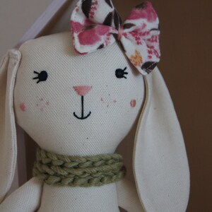 Handmade Bunny Doll, Handmade Stuffed Plush Rabbit Toy, Cloth Doll ...