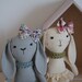 Handmade Bunny Doll, Handmade Stuffed Plush Rabbit Toy, Cloth Doll ...