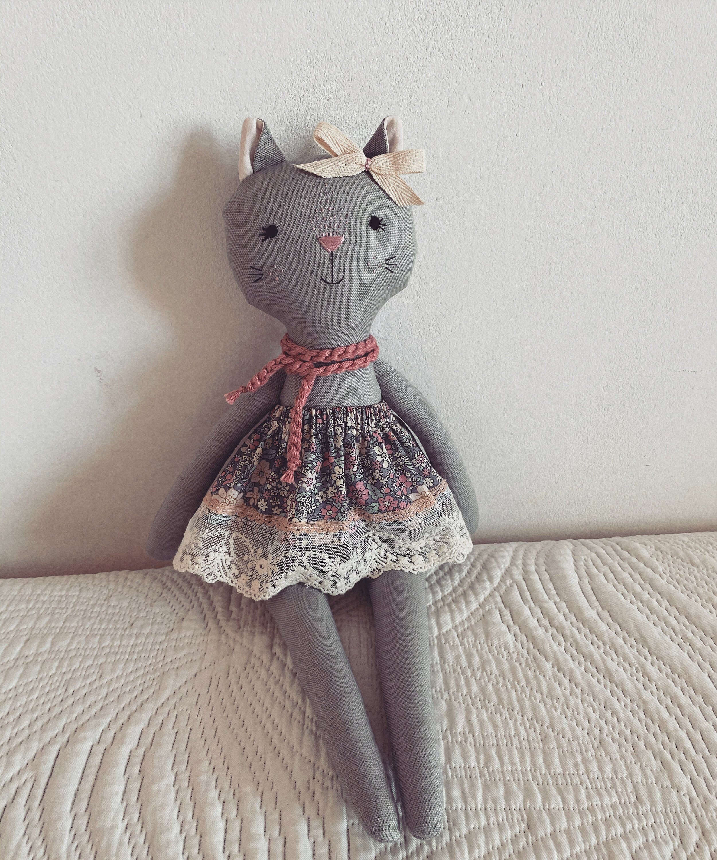 Dolls Cat doll handmade Cloth doll Handmade animal doll Rag doll cat ...