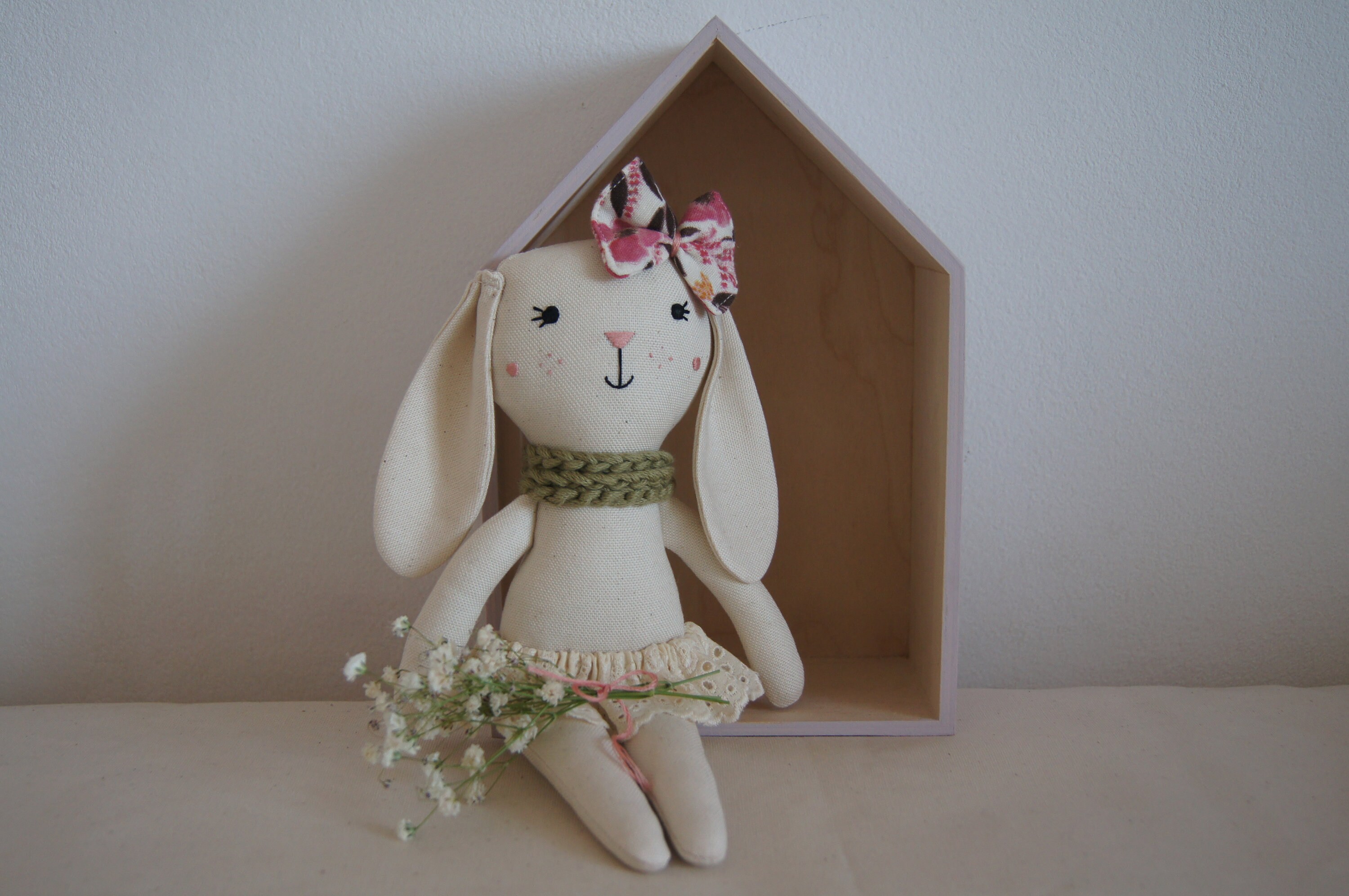 Handmade Bunny Doll Handmade Stuffed Plush Rabbit Toy Cloth - Etsy Canada