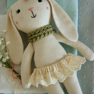 Handmade Bunny Doll, Handmade Stuffed Plush Rabbit Toy, Cloth Doll ...