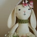 Handmade Bunny Doll, Handmade Stuffed Plush Rabbit Toy, Cloth Doll ...