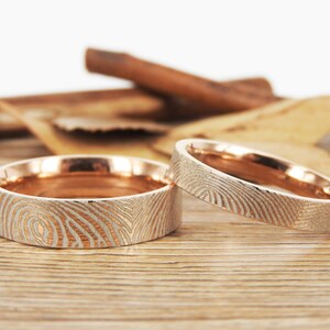 Your Actual Finger Print Rings Family Fingerprints Matching | Etsy