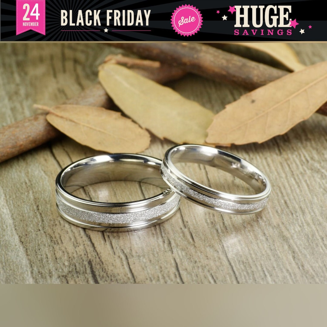 Personalized PROMISE RING White Gold Wedding Titanium Rings - Etsy