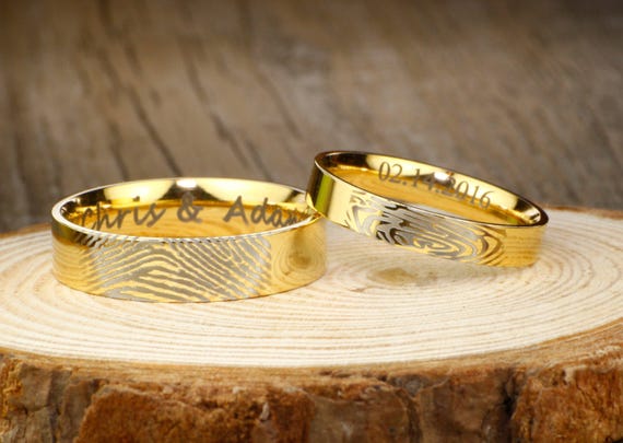 Fingerprint couple rings store