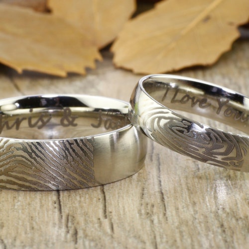 Custome Gifts His and Her Promise Rings Silver Polish - Etsy