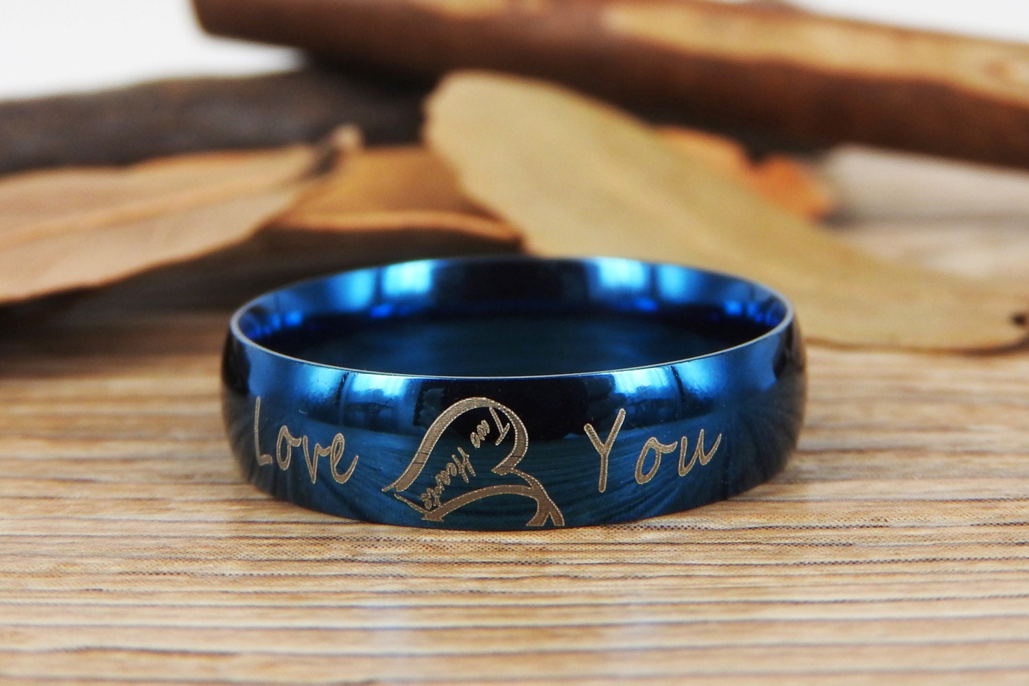 Handmade Two Heart Become One Heart Matching Wedding Rings | Etsy