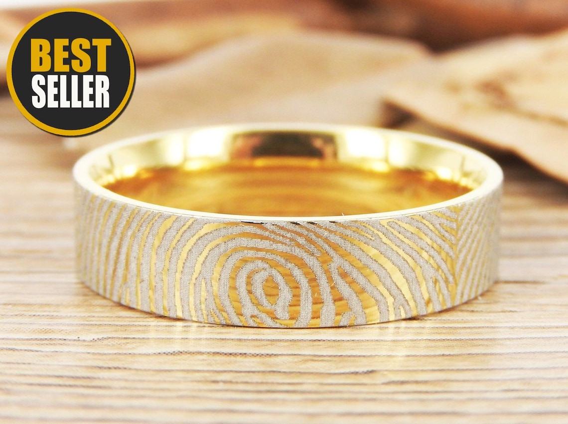 Your Actual Finger Print Rings Family Fingerprints - Etsy