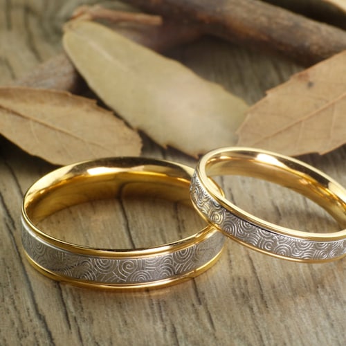 New Infinity His and Hers Set Titanium Wedding Rings - Etsy