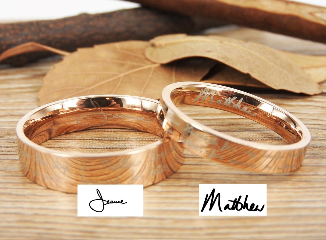 Handmade Handwriting Rings Signature Rings Initial Ring - Etsy
