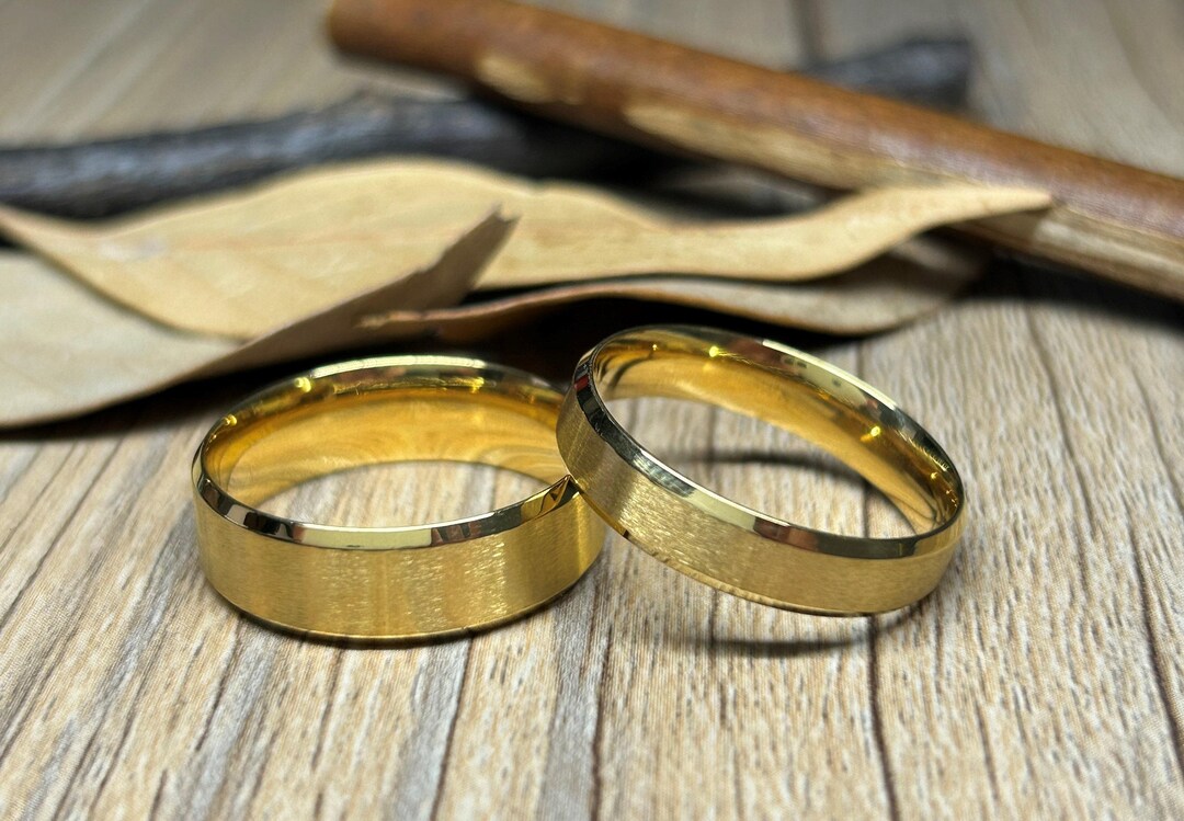 Personalized PROMISE RING - Handmade Yellow Gold (brushed) Any Words ...