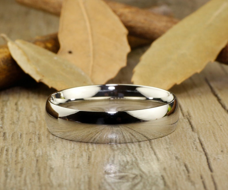 Handmade Dome Plain Matching Wedding Bands Couple Rings Set - Etsy