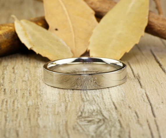 Handmade Flat Polish Promise Ring Bridal Ring Female Ring | Etsy