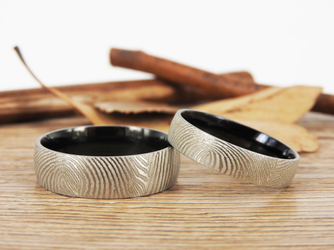 Your Actual Finger Print Rings, Family Fingerprints, Matching ...