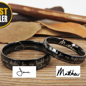 Handmade Handwriting Rings Signature Rings Initial Ring - Etsy