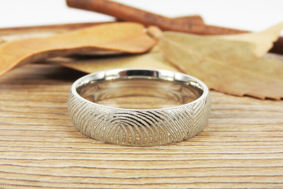 Your Actual Finger Print Rings Family Fingerprints | Etsy