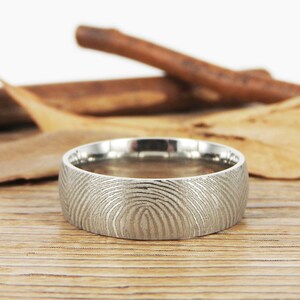 Your Actual Finger Print Rings, Custom Gifts His and Her Rings, Family Fingerprints, Matching ...