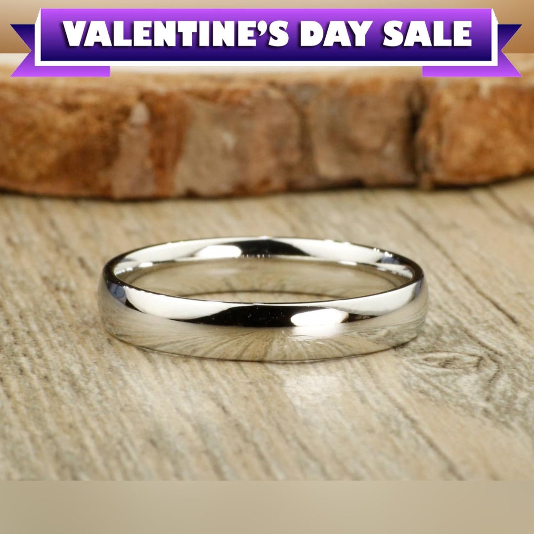 Handmade Dome Plain Polish Wedding Band, Women Ring, Couple Ring ...