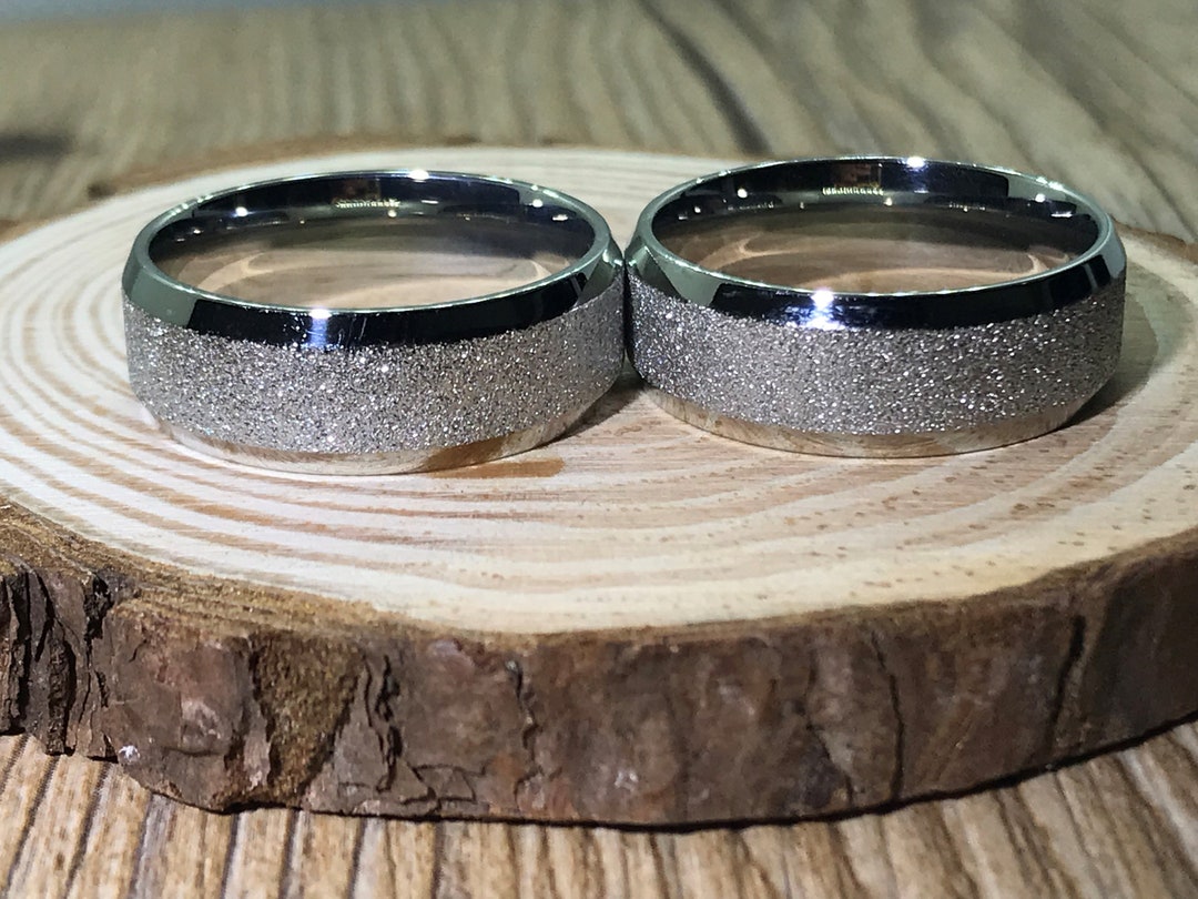 His and His Handmade Wedding Bands, Couple Rings Set, Titanium Rings ...