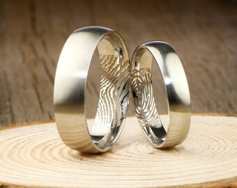 Your Actual Finger Print Rings, Family Fingerprints, Matching ...