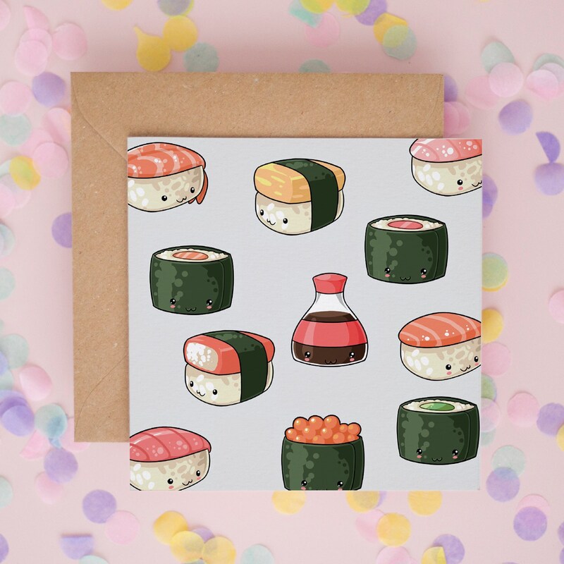 Sushi Card - Etsy