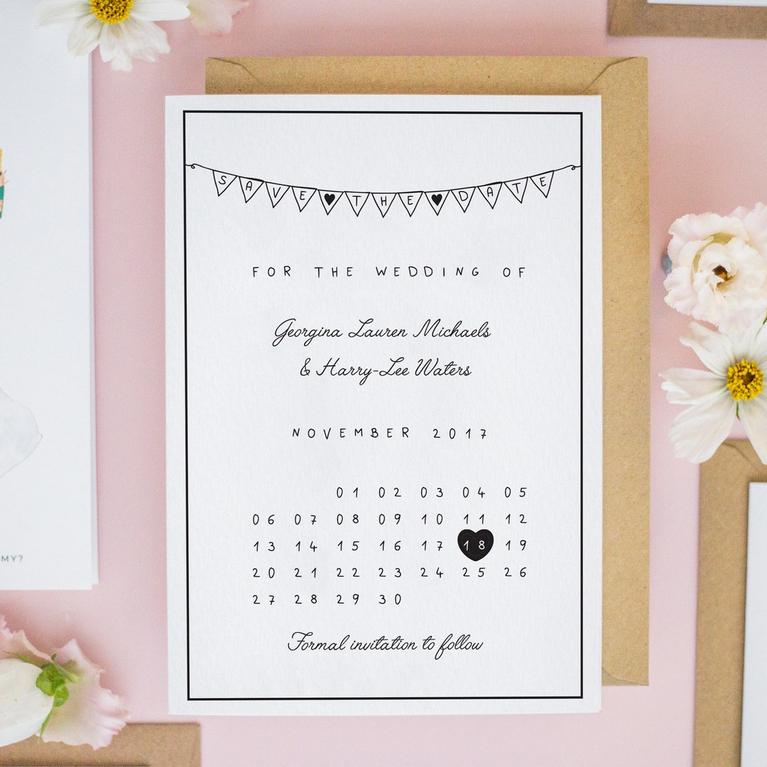 Boda Guardar las tarjetas de fecha, Monocromo Guardar las fechas, Guardar las fechas ...