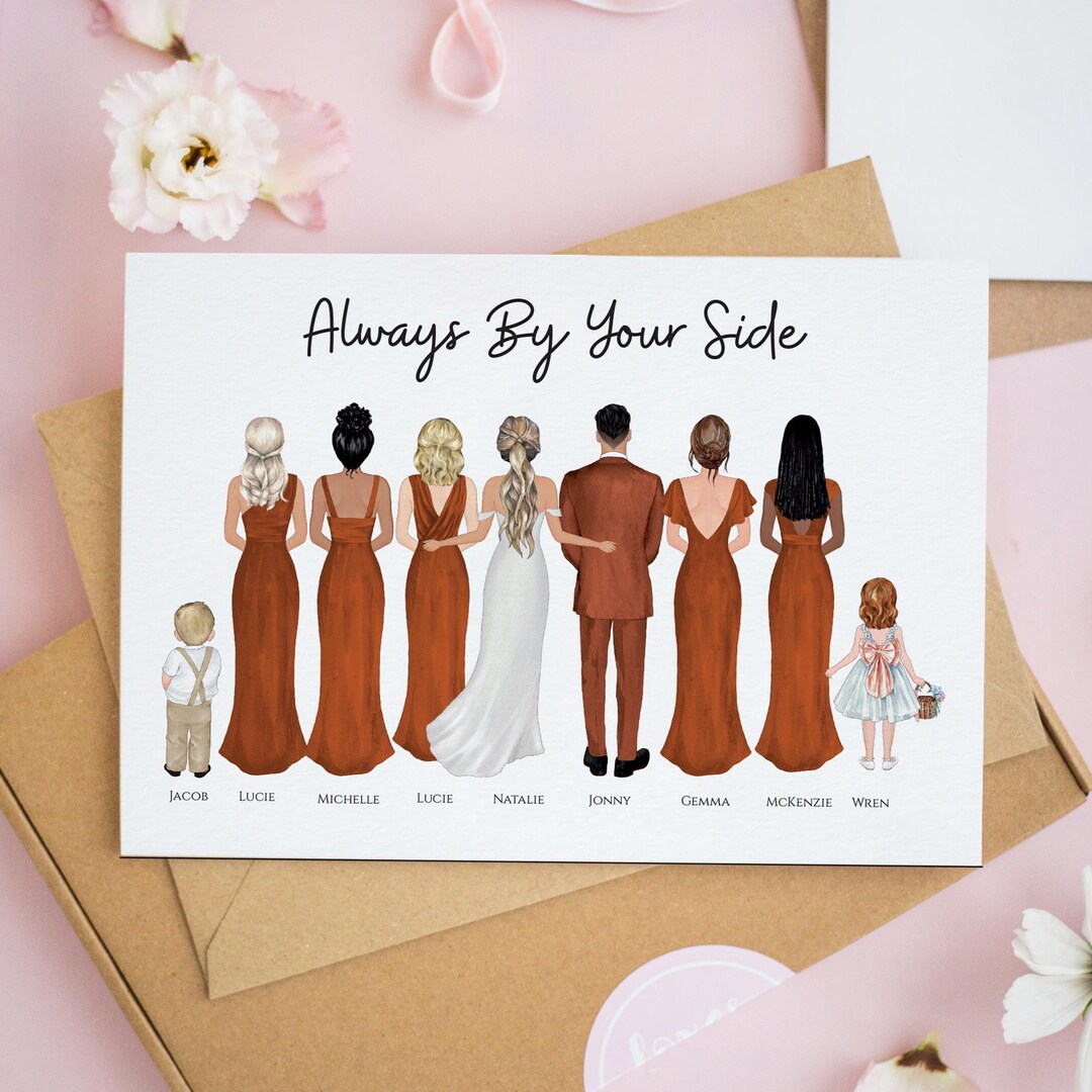 Bridal Party Card, to the Bride Card, Personalised Bridesmaid Proposal ...
