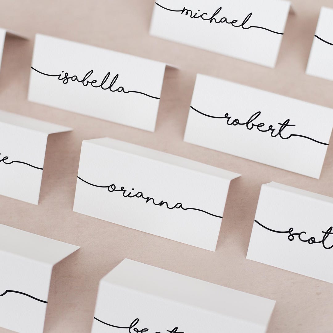Wedding Place Cards, Personalised Wedding Seating Card, Wedding Escort ...