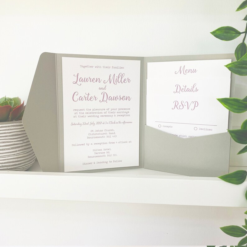 Pocketfold Wedding Invitation Wedding Invitation Suite - Etsy