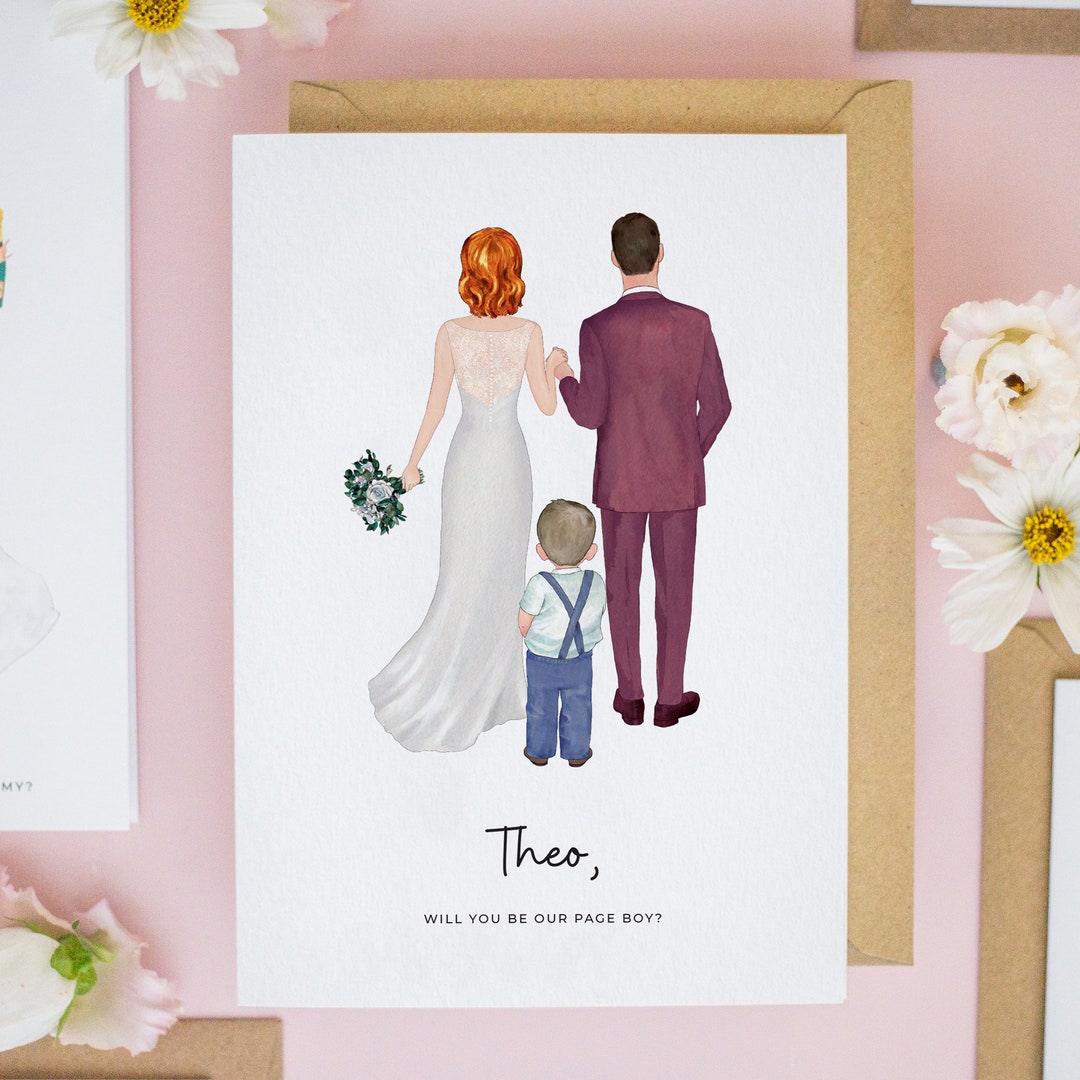 Personalised Page Boy Card Ring Bearer Card Will You Be Our - Etsy
