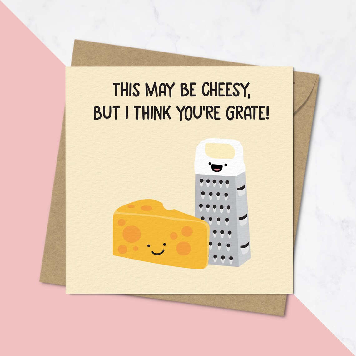 I Think You're Grate Cheesy Birthday Cards Cheesiest - Etsy