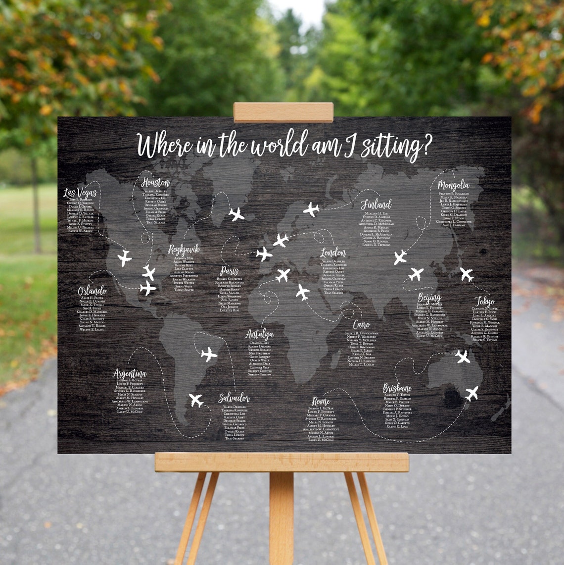 Rustic World Map, Travel Wedding, Wedding Seating Plans, Foam Board ...