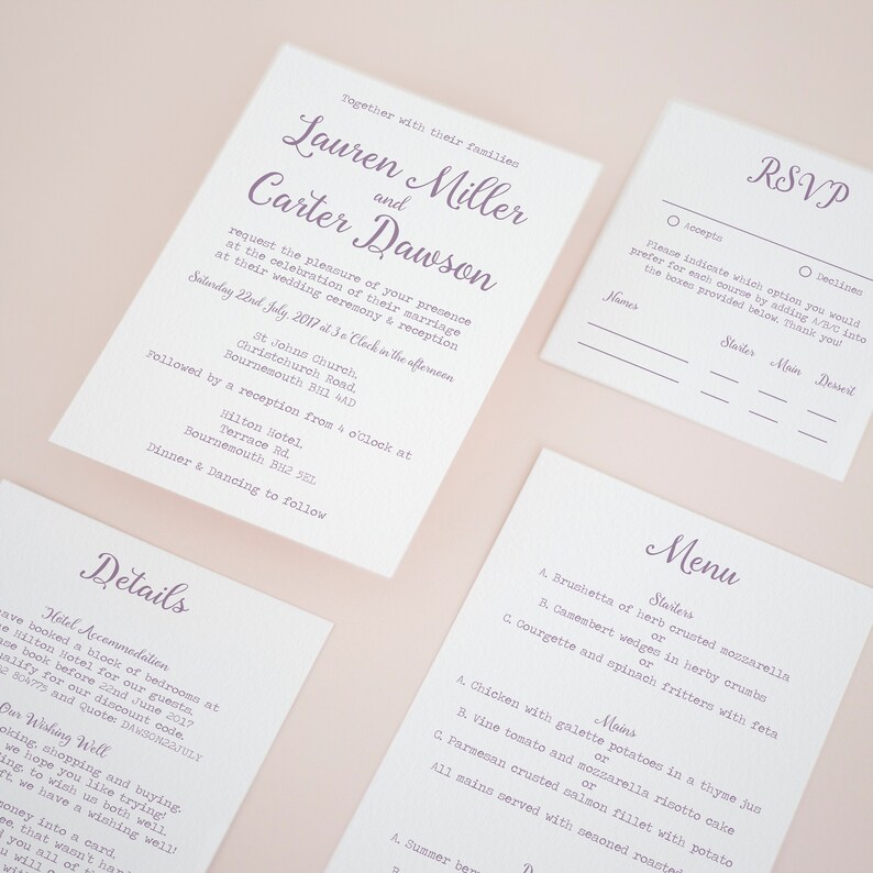 Pocketfold Wedding Invitation Wedding Invitation Suite - Etsy