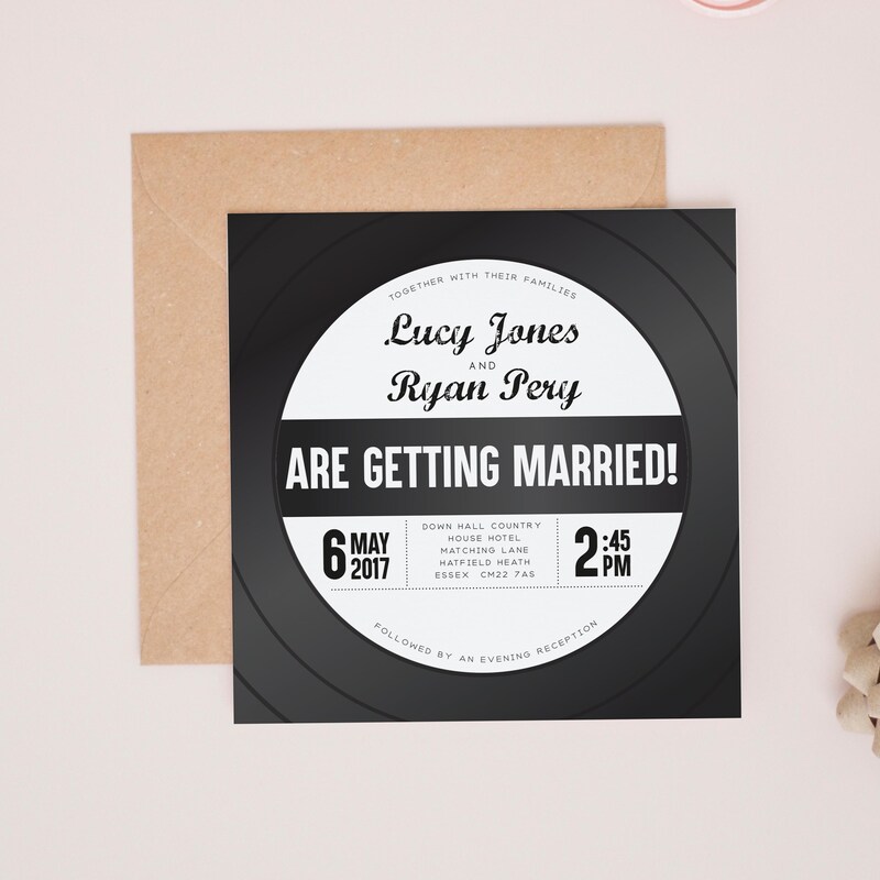 Vinyl Record Invitations - Etsy