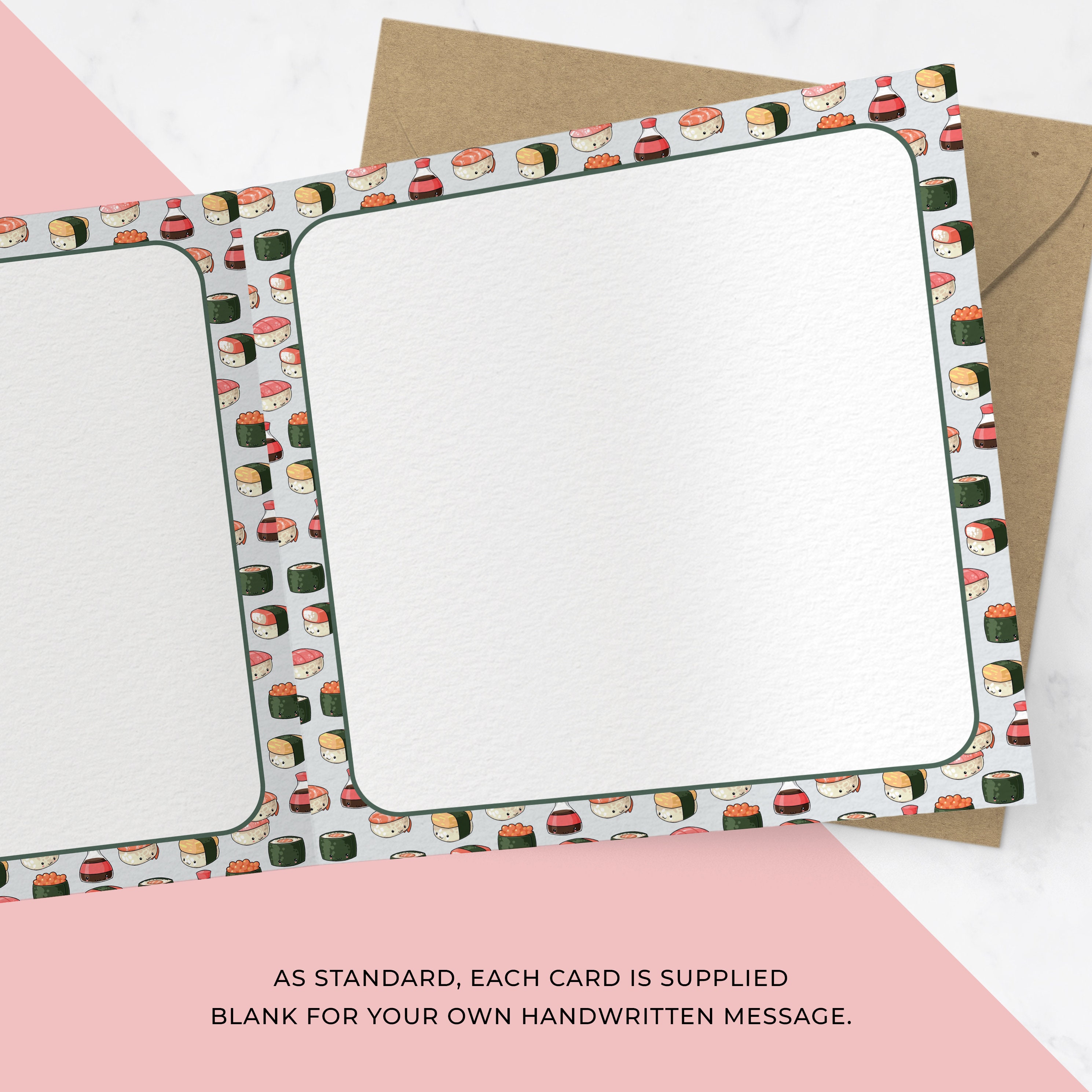 Kawaii Sushi Card Cute Sushi Card Sushi Lover Cards | Etsy